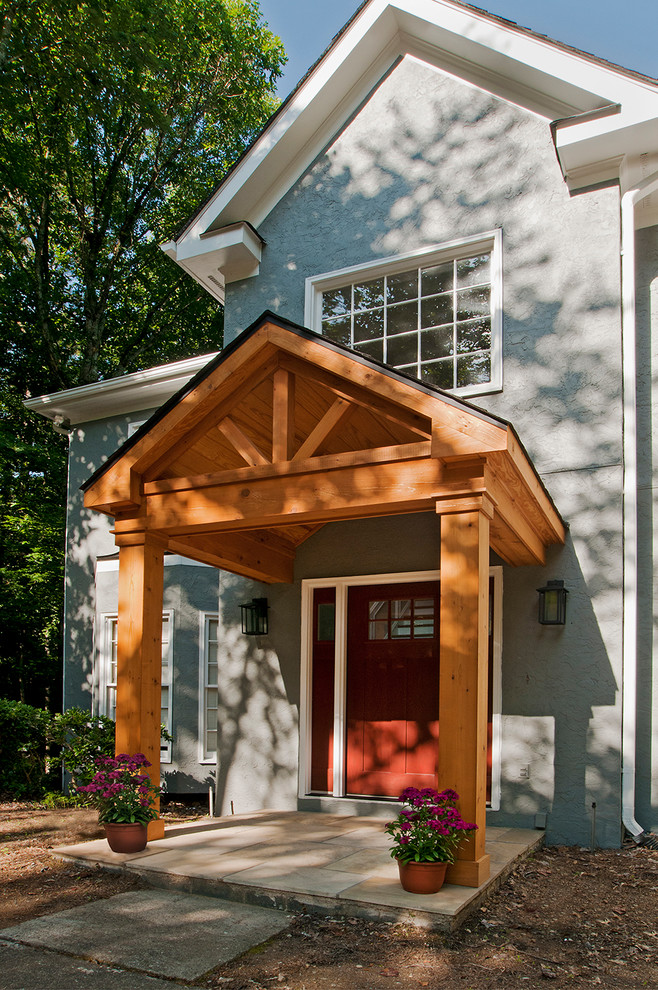 Timber Portico on stucco house - Classique Chic - Porche - Atlanta ...