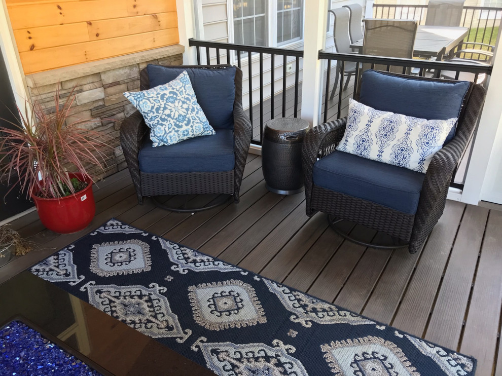 TimberTech Mocha deck and porch with Ashwood border in Germantown MD ...