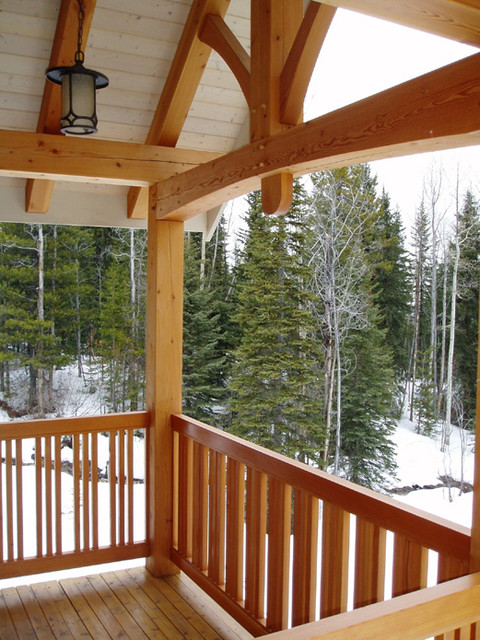 Traditional Timber Frame Porch/Deck - Traditional - Veranda - Vancouver ...