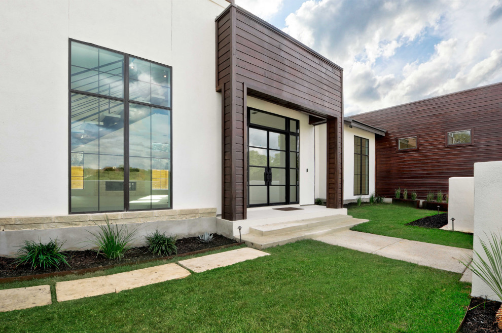 Transitional Modern Build in New Braunfels Texas - Transitional - Porch ...