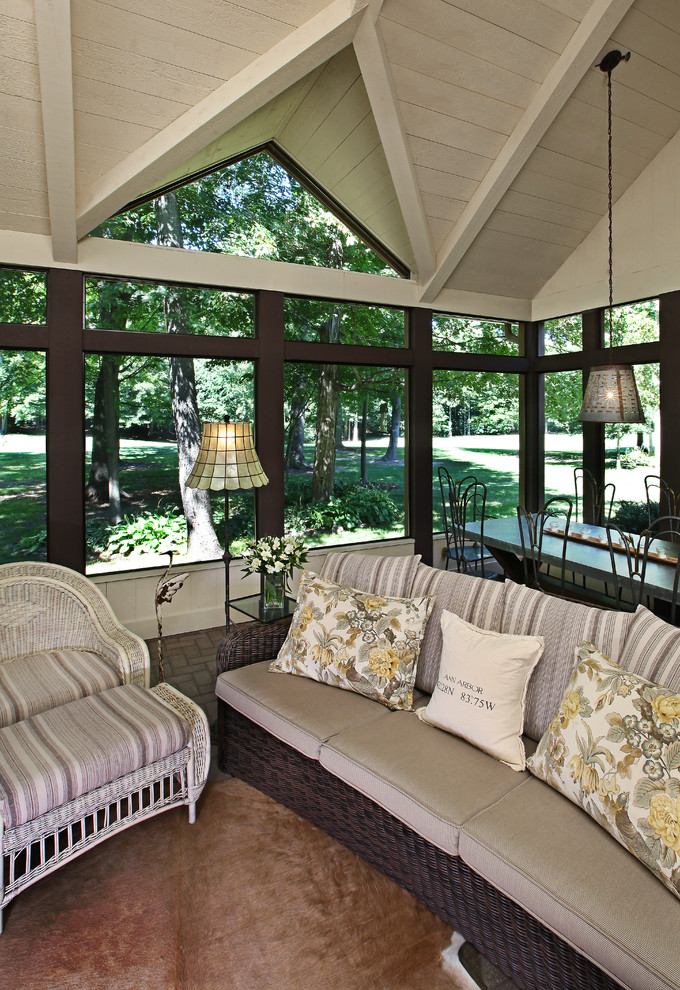 Travis Point Screen Porch - Traditional - Porch - Detroit - by Angelini ...