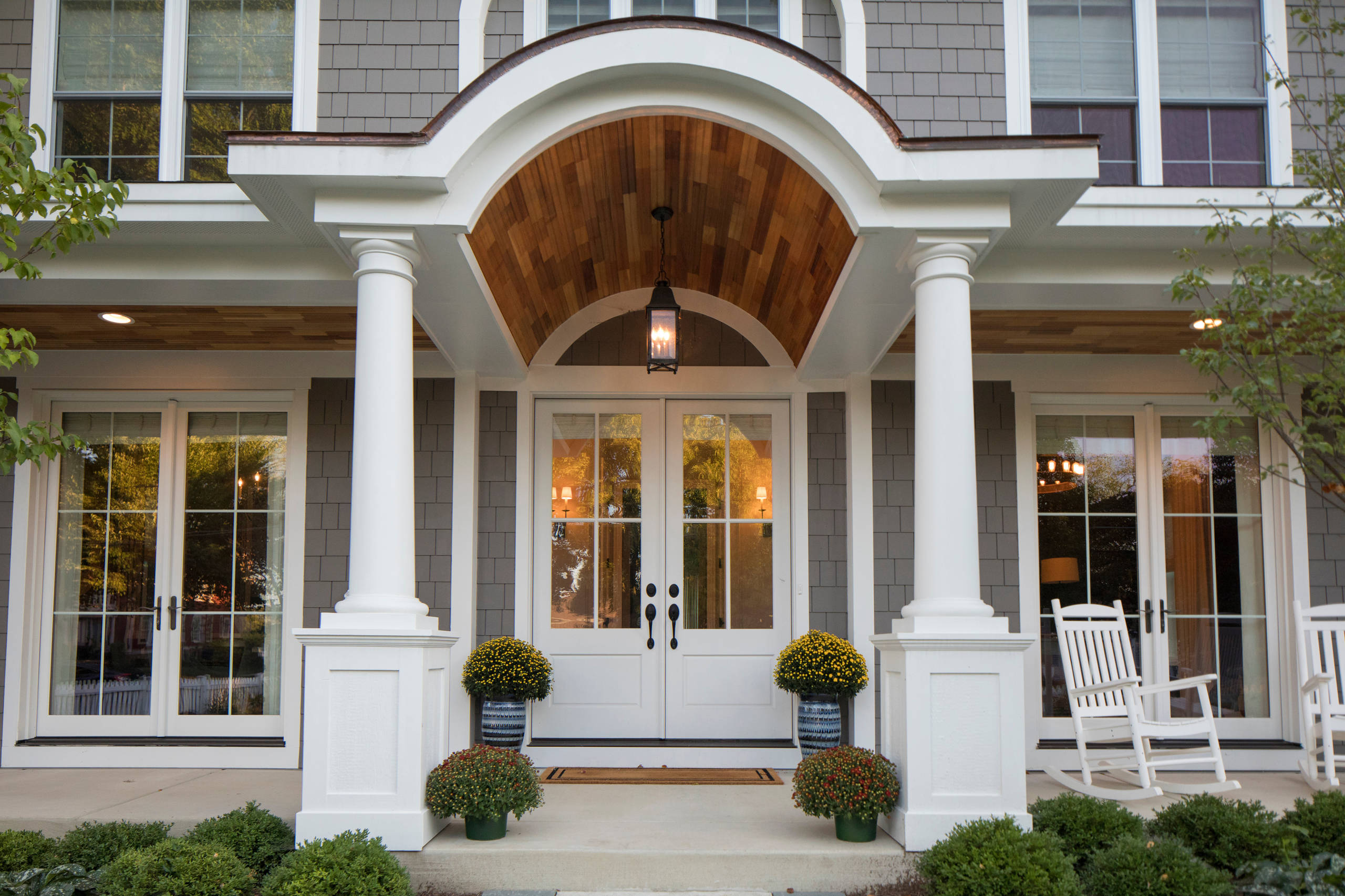 Stucco Exterior Columns Front Porch