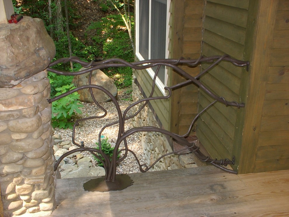 Vine Railing - Rustic - Porch - Atlanta - by Owens Welding, Inc. | Houzz