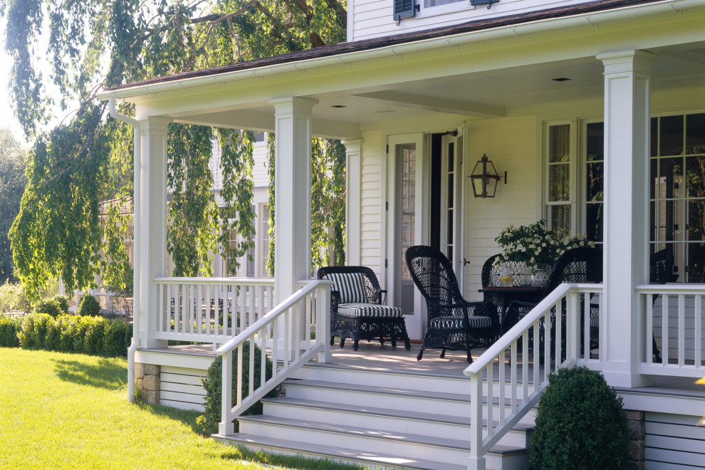 Waccabuc Greek Revival Porch - Traditional - Porch - New York - by Paul ...