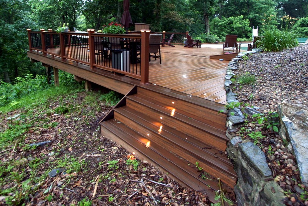 Waterfall deck and Rustic Screened Porch - Rustic - Porch - Other - by ...