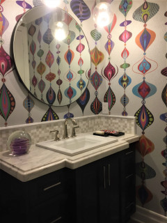 Art Collector's Colorful Home - Contemporary - Powder Room - Los ...