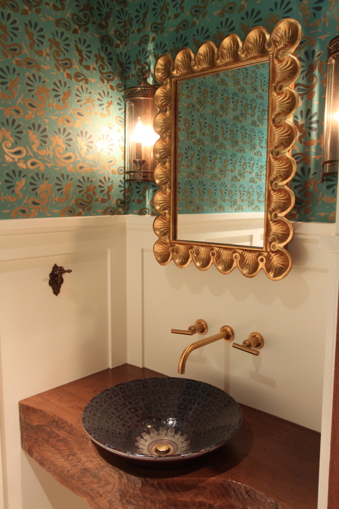 Arts & Crafts Modern Boho Twist - Eclectic - Powder Room - Chicago - by ...