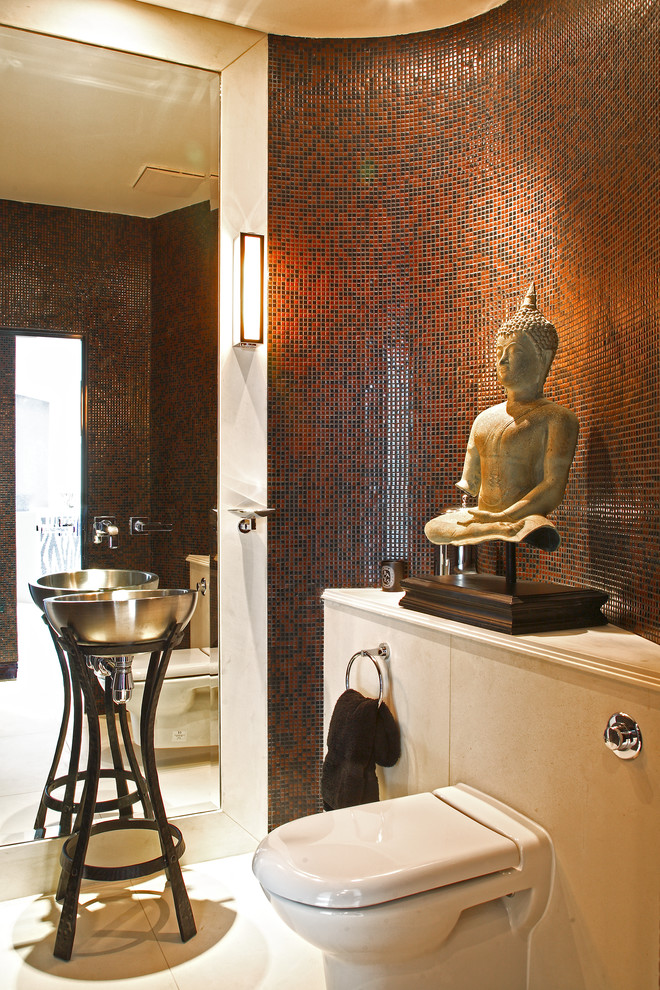 Asian Powder Room - Asian - Powder Room - Other | Houzz