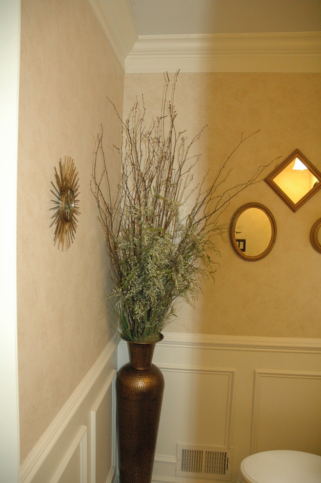 Cheeseclothed powder room - Traditional - Powder Room - New York - by ...
