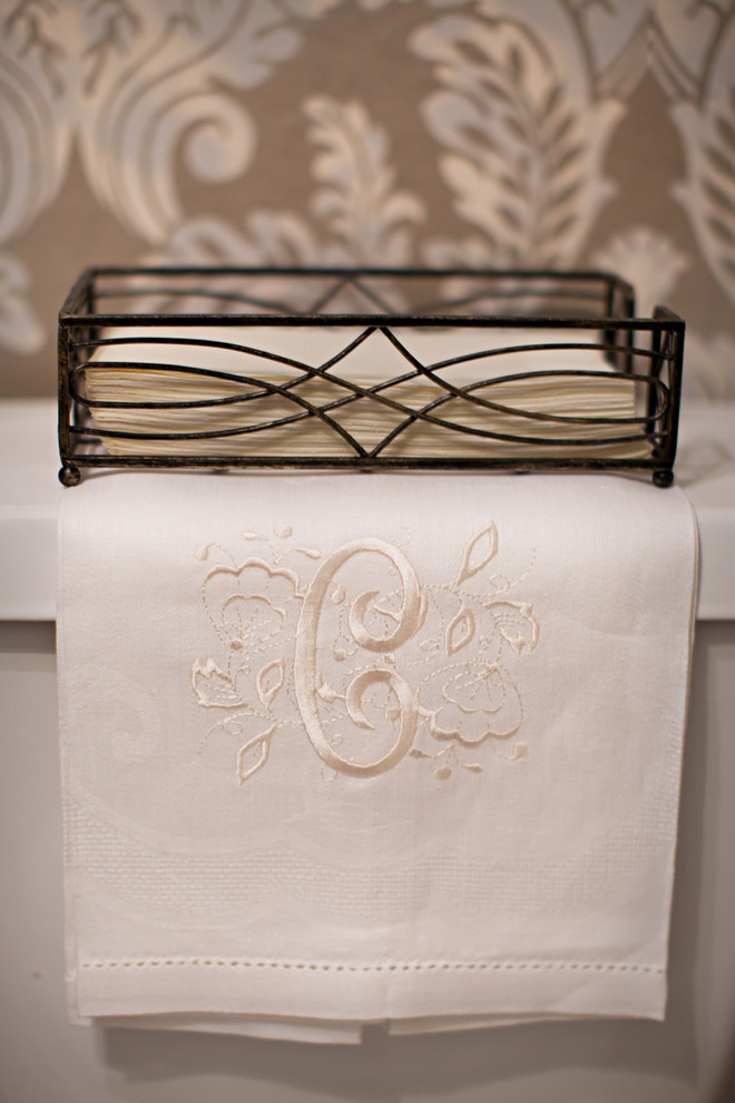 Classic and Opulent Powder Room - Traditional - Powder Room - Houston ...