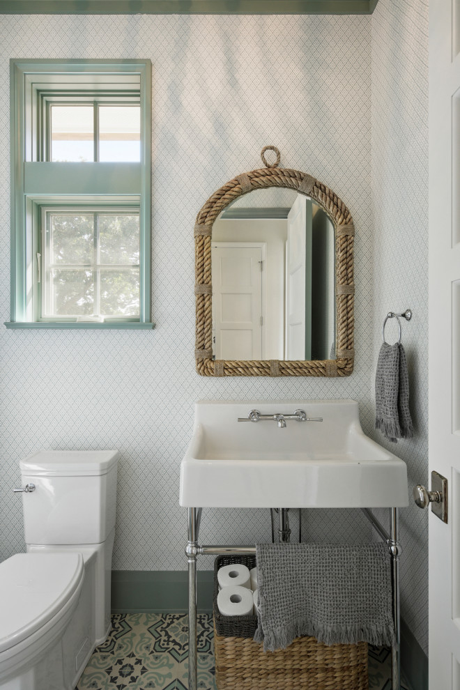 Coastal Cottage - Beach Style - Powder Room - Minneapolis - by REFINED ...