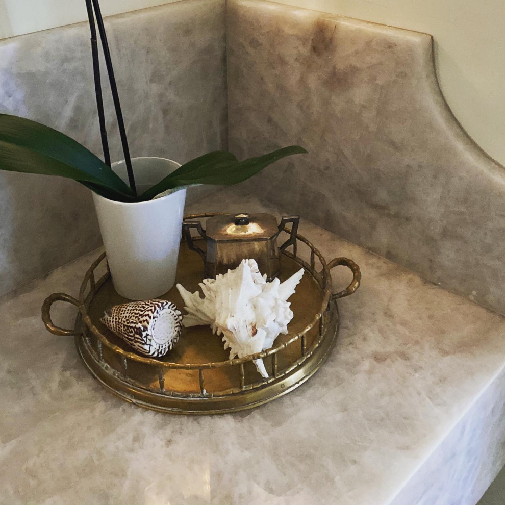 Cristallo Quartzite Powder Room - Powder Room - Miami - by Stone ...