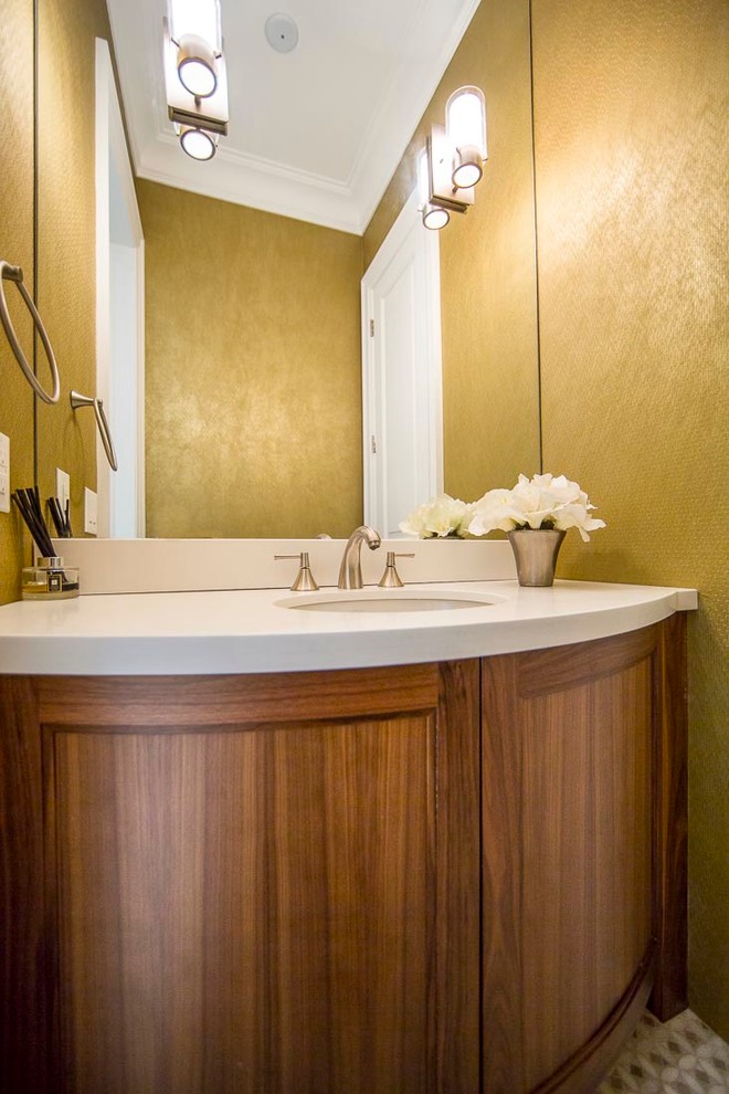 Elegant Powder Room - Modern - Powder Room - Toronto - by Cazan Design ...