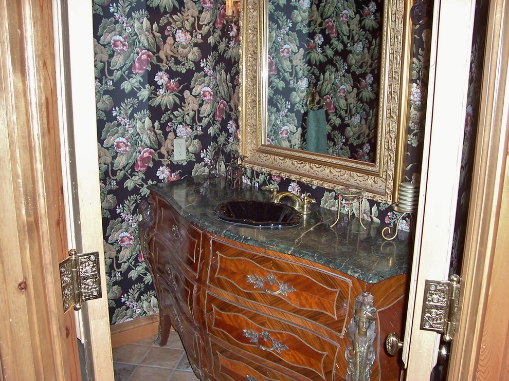 French Country Cottage w/walk-out basement: Powder Room - Traditional ...