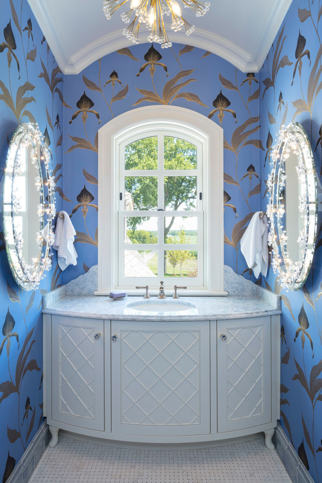 French Farmhouse - French Country - Powder Room - Minneapolis - by ...