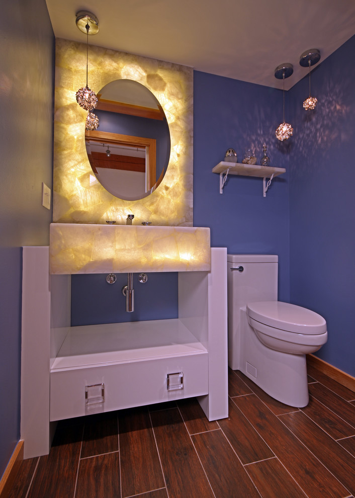 Glamorous Powder Room - Eclectic - Powder Room - St Louis - by Mosby ...
