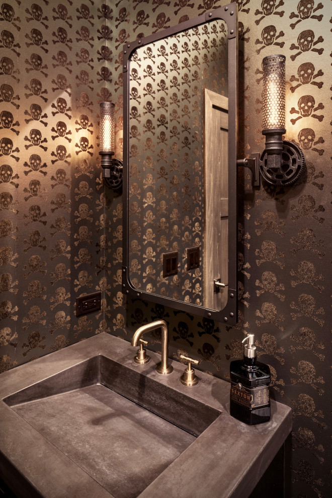 HF home - Rustic - Powder Room - Chicago - by Ed Saloga Design Build ...