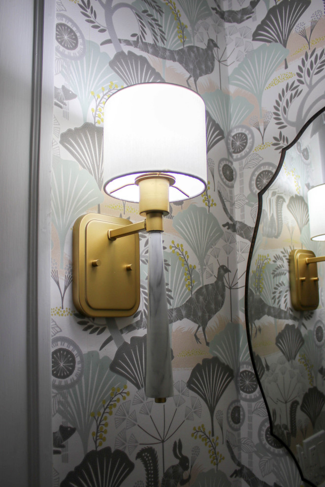 Historic 1925 Vintage Powder Room with White Subway Tile - Traditional ...