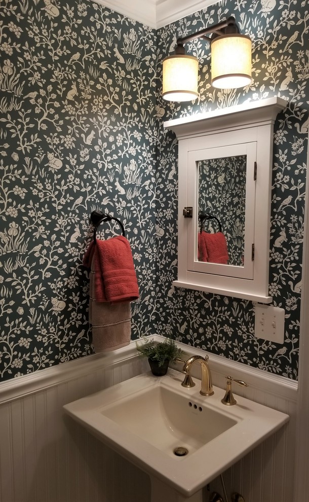 Hunt Valley, MD Charming Powder Room - Farmhouse - Powder Room ...