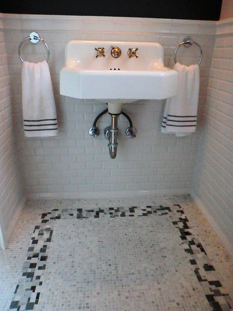 Marble Matrix Powder room - Traditional - Powder Room - San Francisco ...
