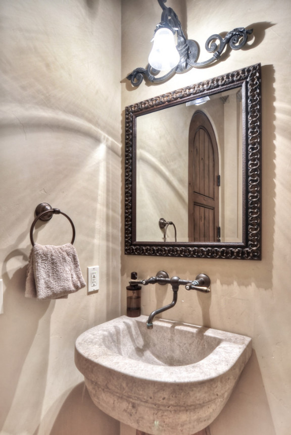 Mediterranean Contemporary - Mediterranean - Powder Room - Los Angeles ...