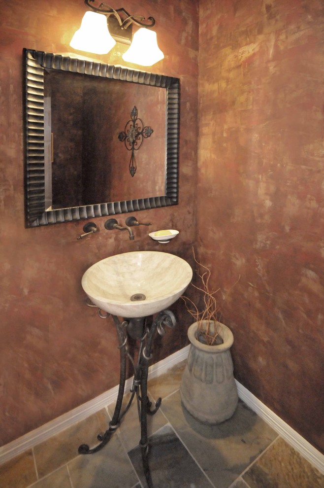 Mediterranean Powder Room - Mediterranean - Powder Room - Houston | Houzz