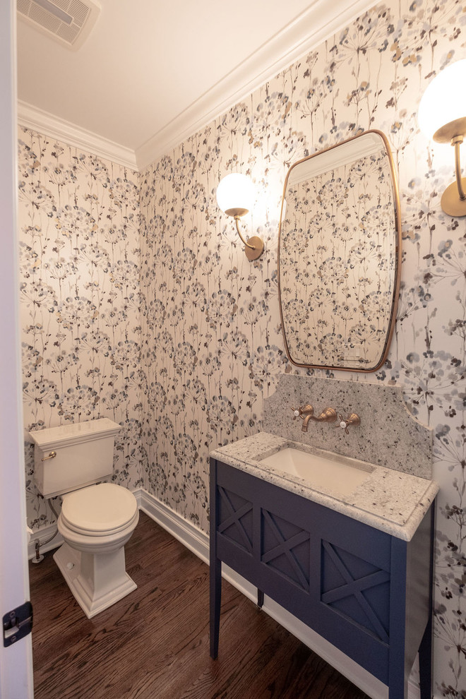 Modern Farmhouse Kitchen, Home Bar and Powder Room - Farmhouse - Powder ...