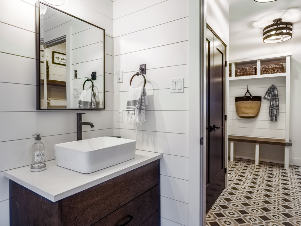 Modern Farmhouse - Farmhouse - Powder Room - Other - by Staged For ...
