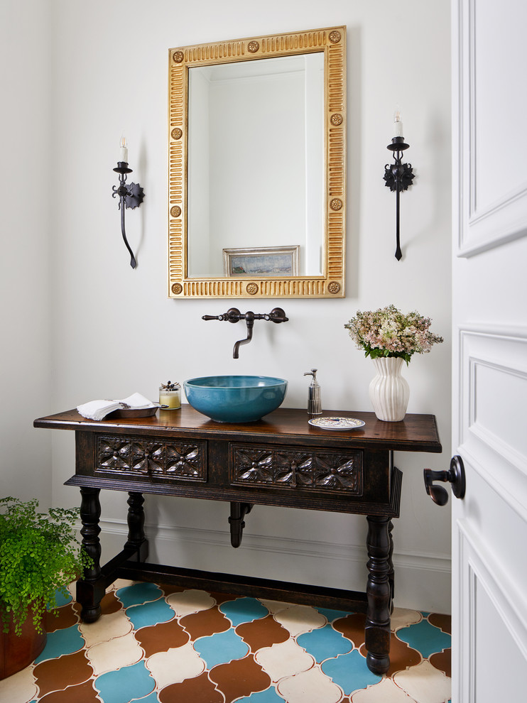 Modern Mediterranean Home - Mediterranean - Powder Room - Dallas - by S ...