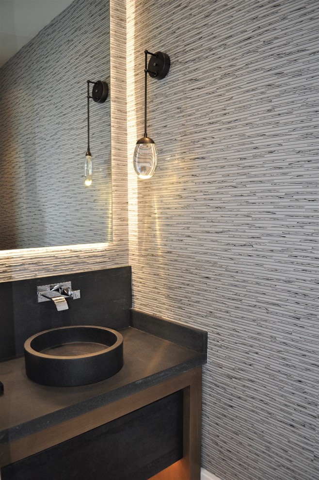 Modern Steel - Modern - Powder Room - New York - by Marybeth Woods ...