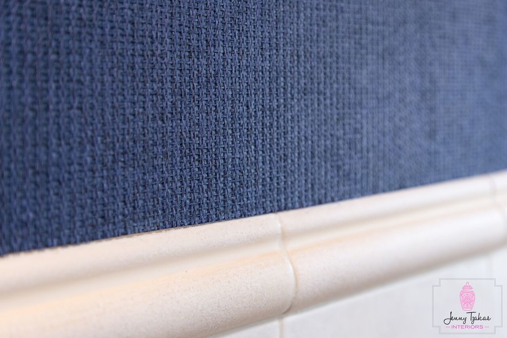 Navy Powder Room Details - Powder Room - New York - by Jenny Tzakas ...