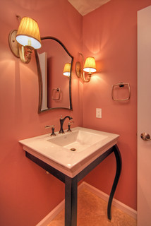 Pink Powder Room - Eclectic - Powder Room - St Louis - by Mosby ...
