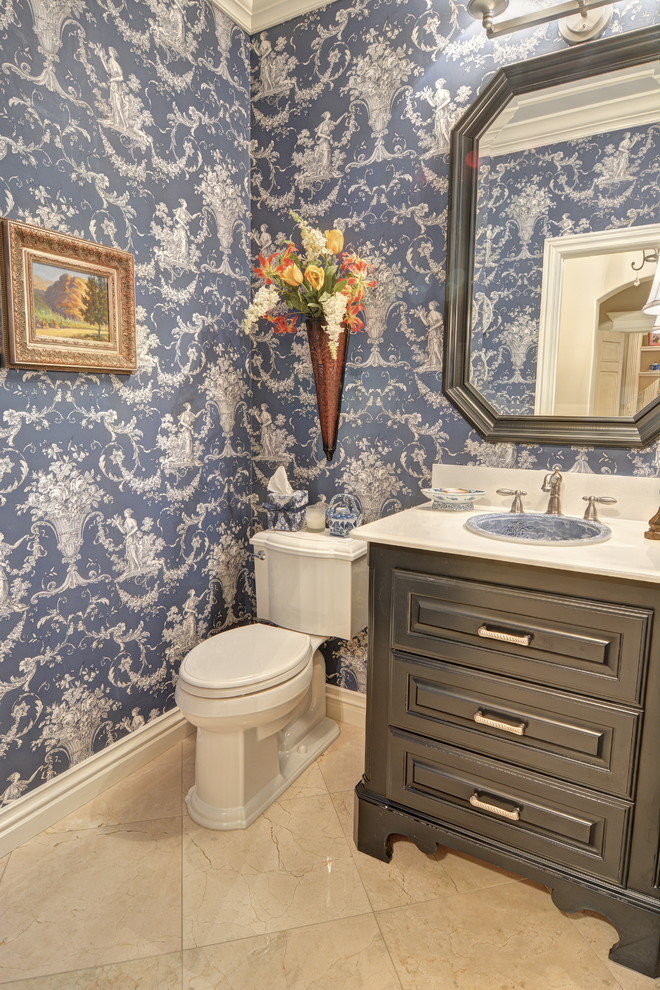 Powder Bath - French Country - Powder Room - Oklahoma City - by ...