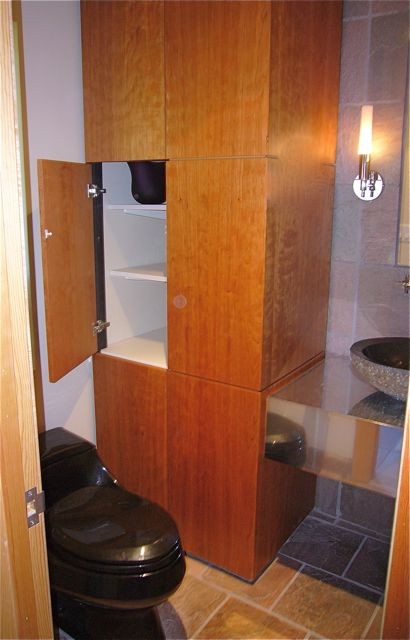 POWDER RM - Hidden Storage - Contemporary - Powder Room - San Francisco ...