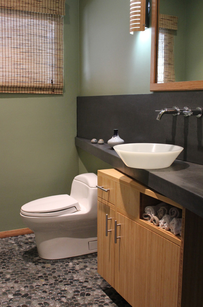 Powder Room Countertop and Backsplash - Contemporary - Powder Room ...