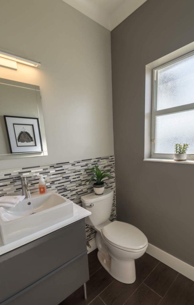 Powder Room Redesign - Transitional - Powder Room - Miami - by Adaptive ...