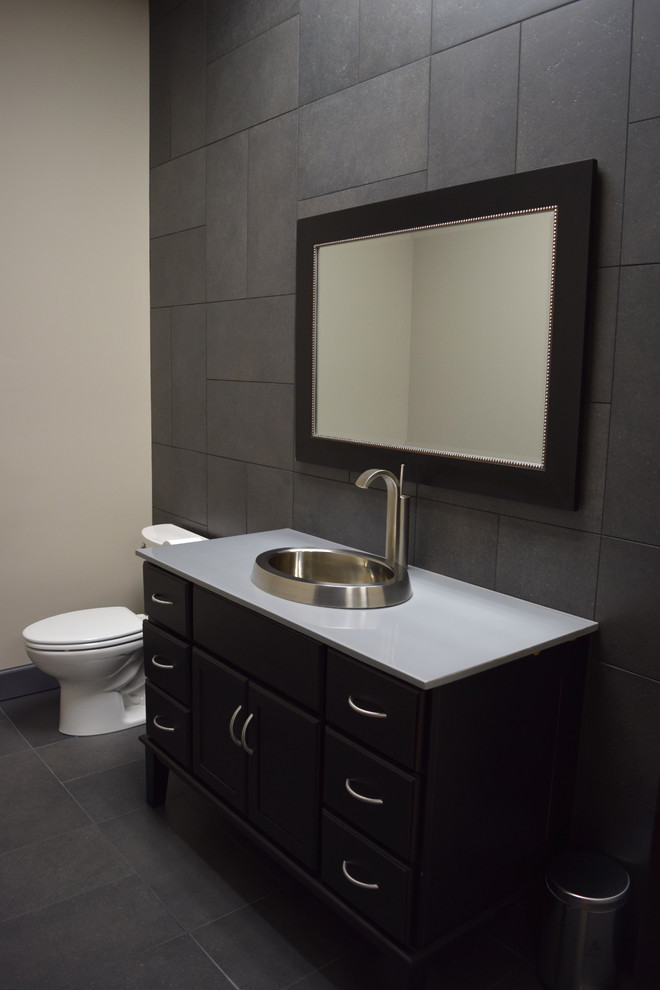 Powder Room Tile Design - Contemporary - Powder Room - Columbus - by ...