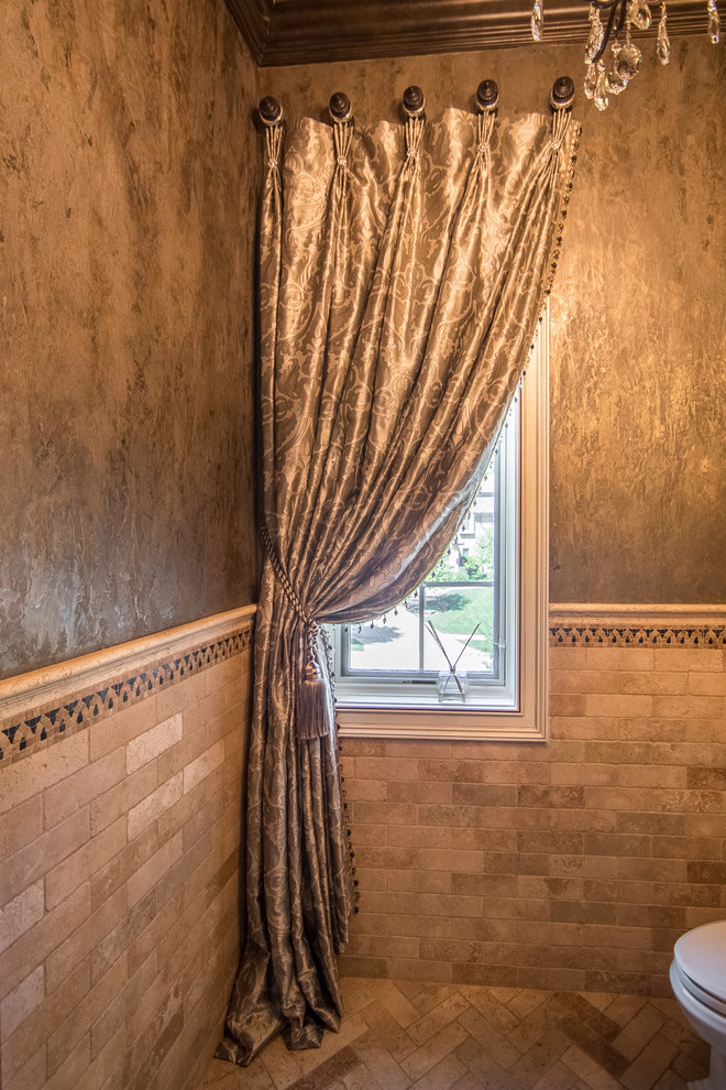 Powder Room Window Treatments - Traditional - Powder Room - Chicago ...
