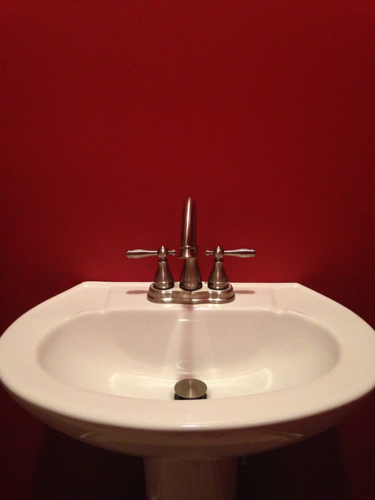 Red Bathroom - Powder Room - Philadelphia - by LQDesign Studio | Houzz