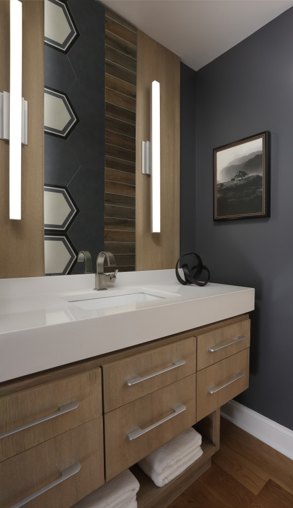 Sleek Industrial Powder Room - Modern - Powder Room - Atlanta - by ...