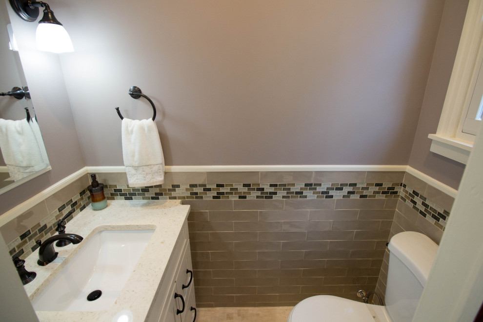 Small powder bath in Scotch Plains - Transitional - Powder Room ...