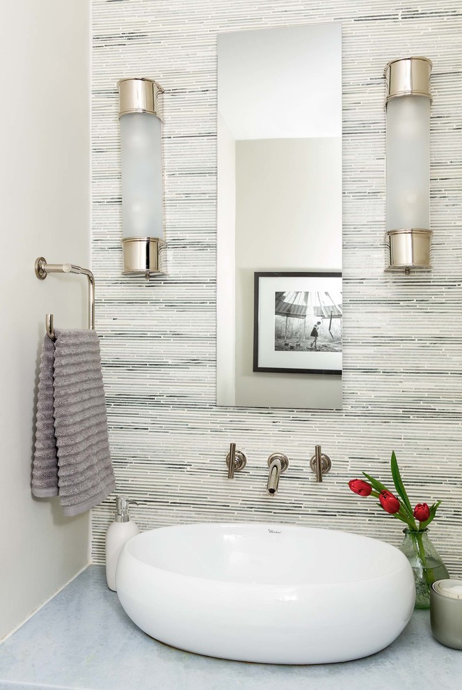 South End Brownstone: Powder Room - Transitional - Powder Room - Austin ...