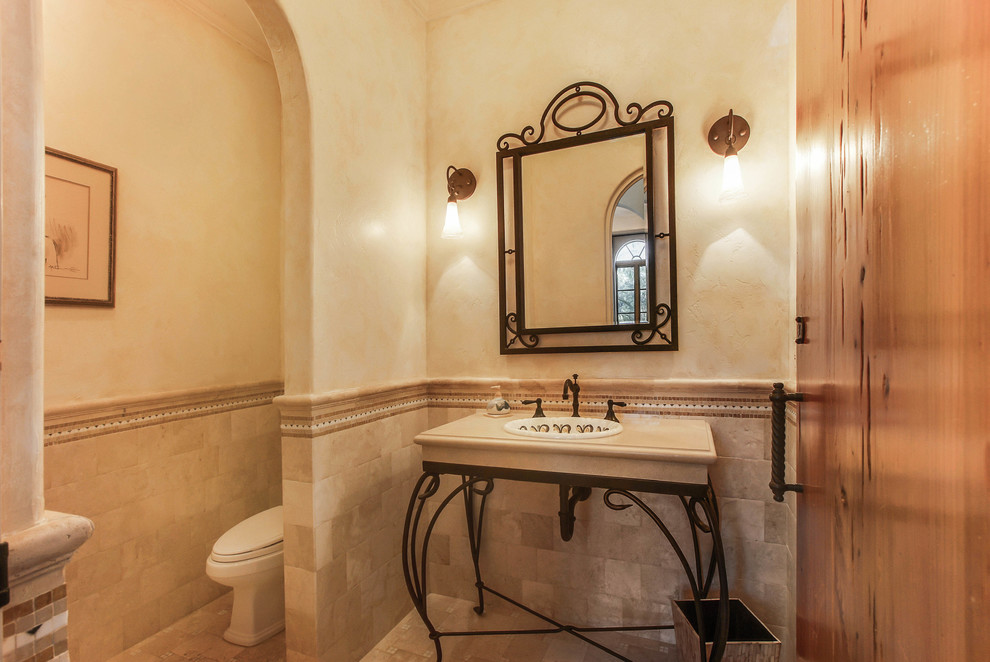 Traditional Mediterranean - Mediterranean - Powder Room - Miami - by ...