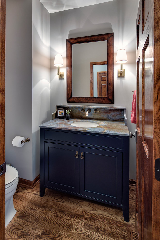 True Blue! - Transitional - Powder Room - Kansas City - by Orion Design ...