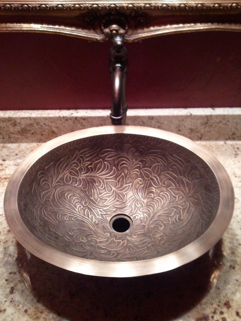 Tuscan - Powder room remodel - Contemporary - Powder Room - Milwaukee ...