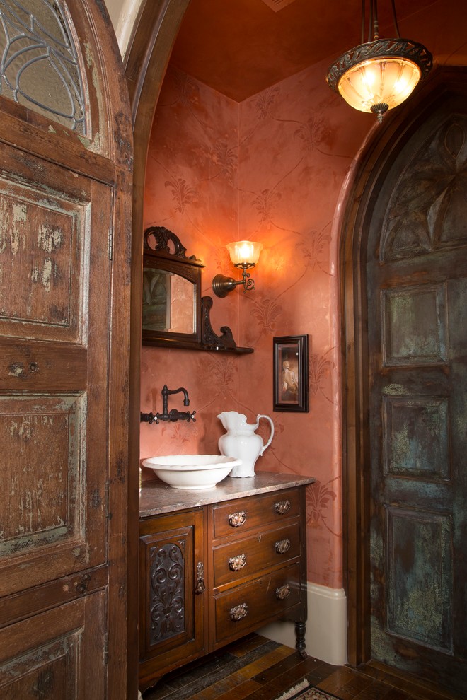 Tuscan Villa - Traditional - Powder Room - Houston - by Ellis Custom ...