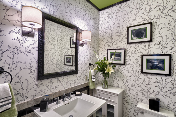Updated Classic Powder Room - Contemporary - Powder Room - Boston - by ...