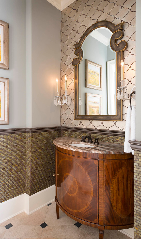 Venetian Meets Mediterranean: Powder Room - Traditional - Powder Room ...