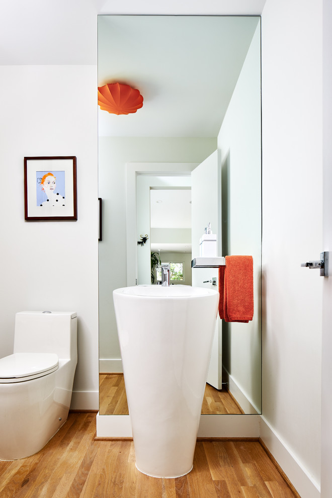 Woodgrain Mid Century Modern - Midcentury - Powder Room - DC Metro - by ...
