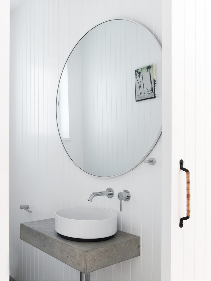 Wylmar Ave - Beach Style - Powder Room - Sydney - by Couvaras ...